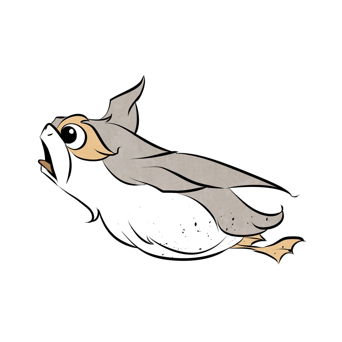 Porg / Flying / Screaming / Star Wars / Sticker /vinyl / - Etsy