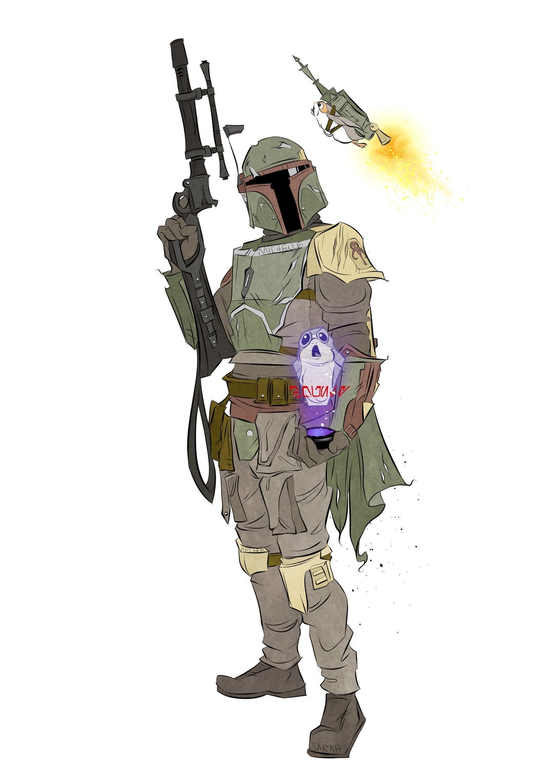 Sticker / Vinyl / Waterproof / Decal / Porg / Star Wars / Disney / Fan ...