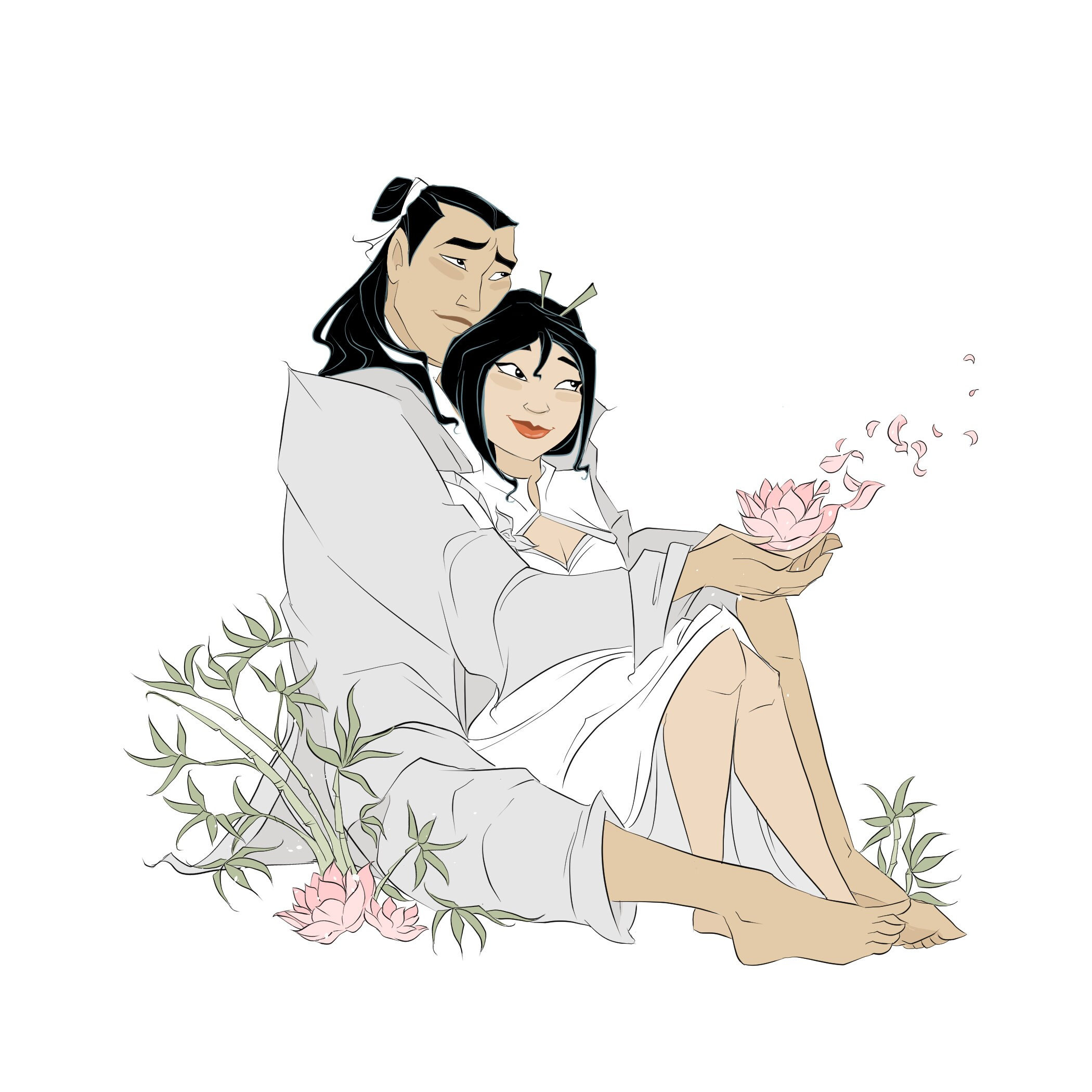 Cosmic Couples: Mulan and Shang / Sticker / Vinyl / | Etsy