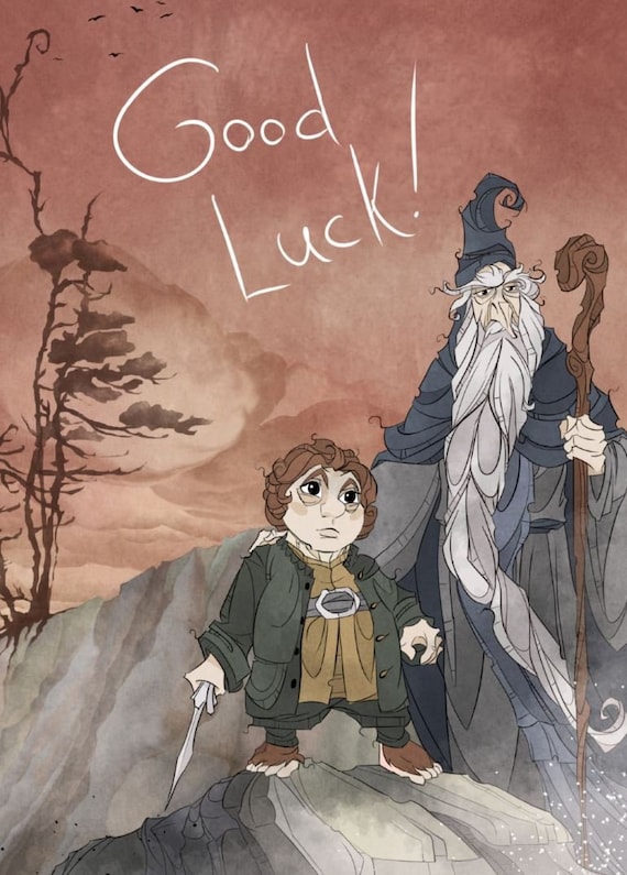 Hobbit / Gandalf / Greeting / Card / Good Luck / Tolkien / - Etsy