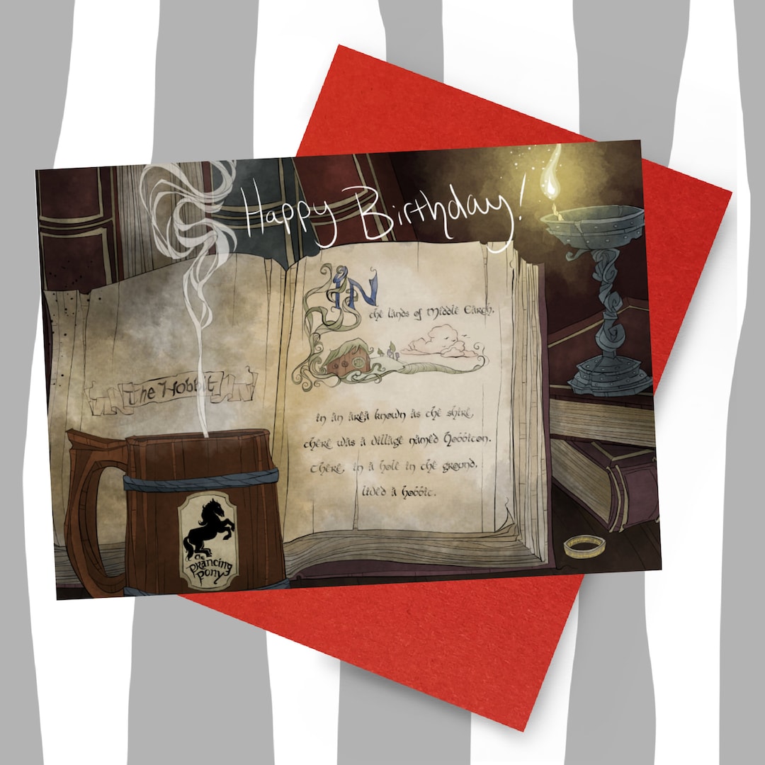 Hobbit / Birthday / Card / Bday/ Tolkien / Humor / Funny / Hilarious ...