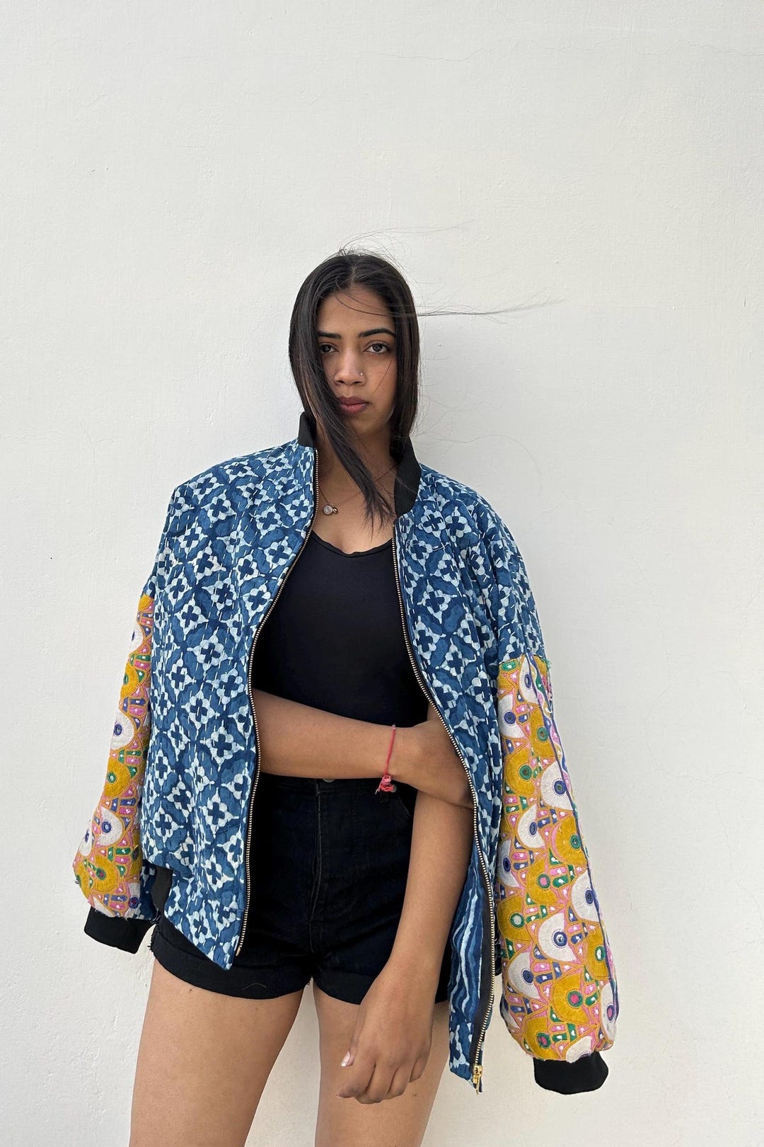 Kantha Quilt Vintage Boho Bomber Jacket/ Unique Stylish Rave Jacket ...