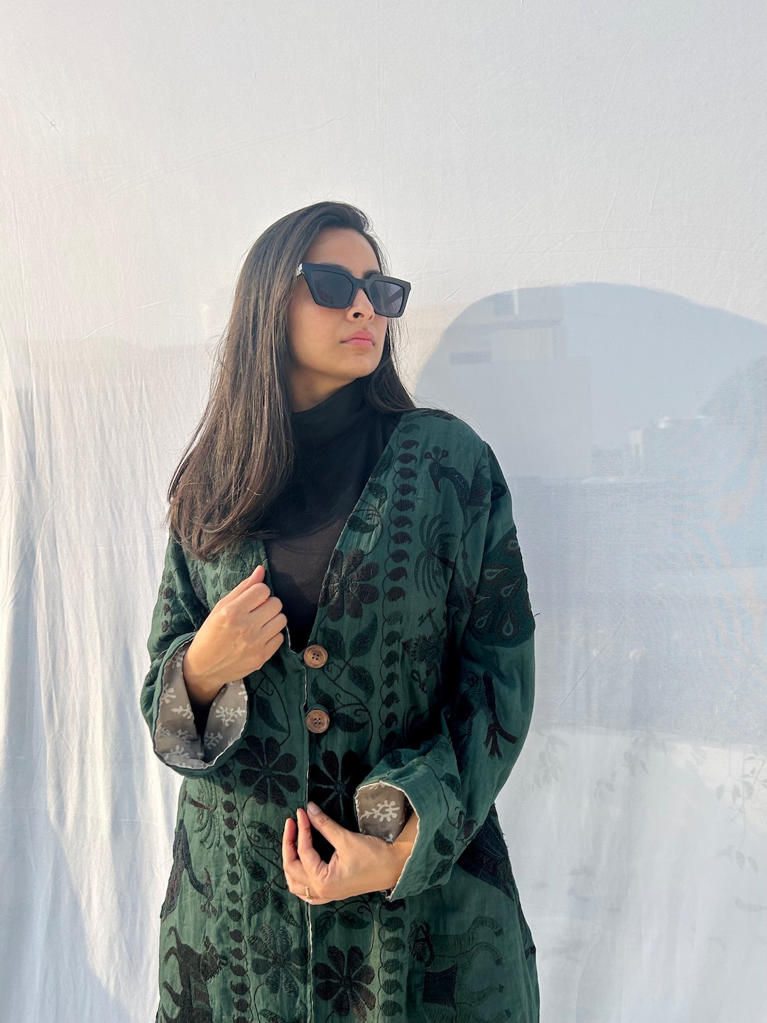 Festival Coat Women/ Boho Kimono Duster /floral Layering Coat ...