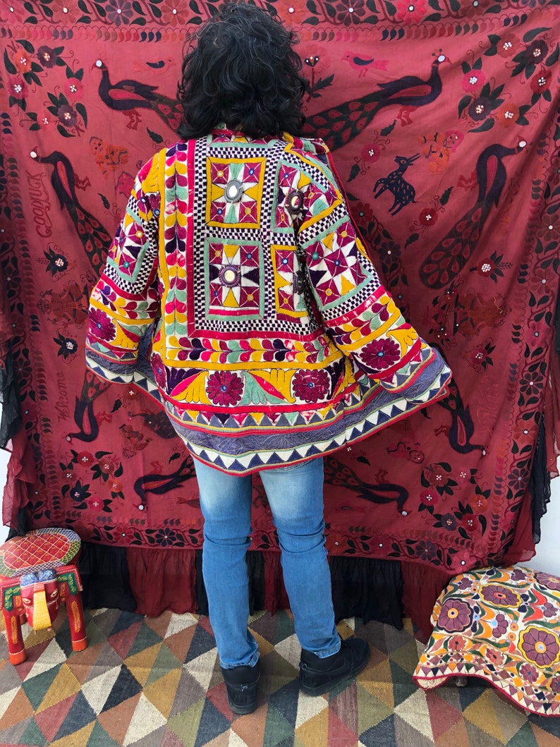 Boho jacket upcycled Festival jacket bohemian clothing | Etsy