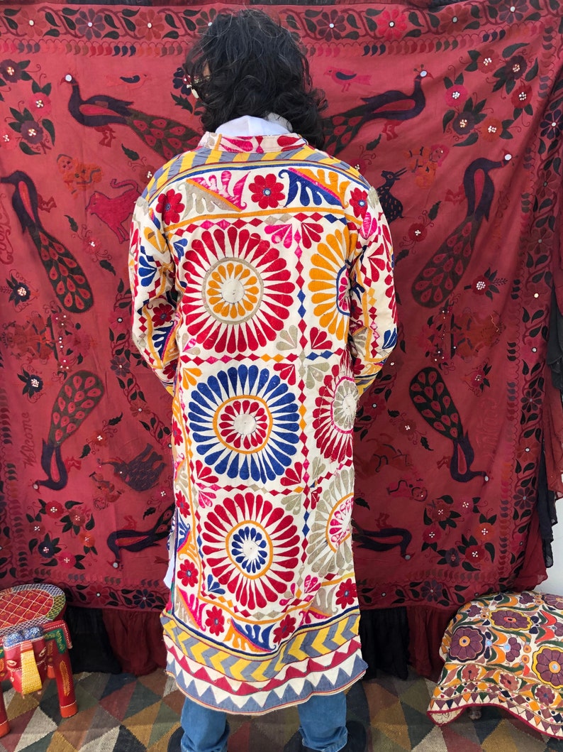 Patchwork jacket / embroidered boho coat / floral unique | Etsy