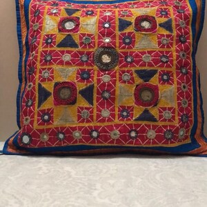 Banjara Pillow, Bohemian Decorative Cushion, Tribal Cushion, Mirror ...