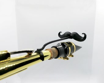 Clarinet-stache by Brasstache Clip-on Mustache for Clarinet - Etsy