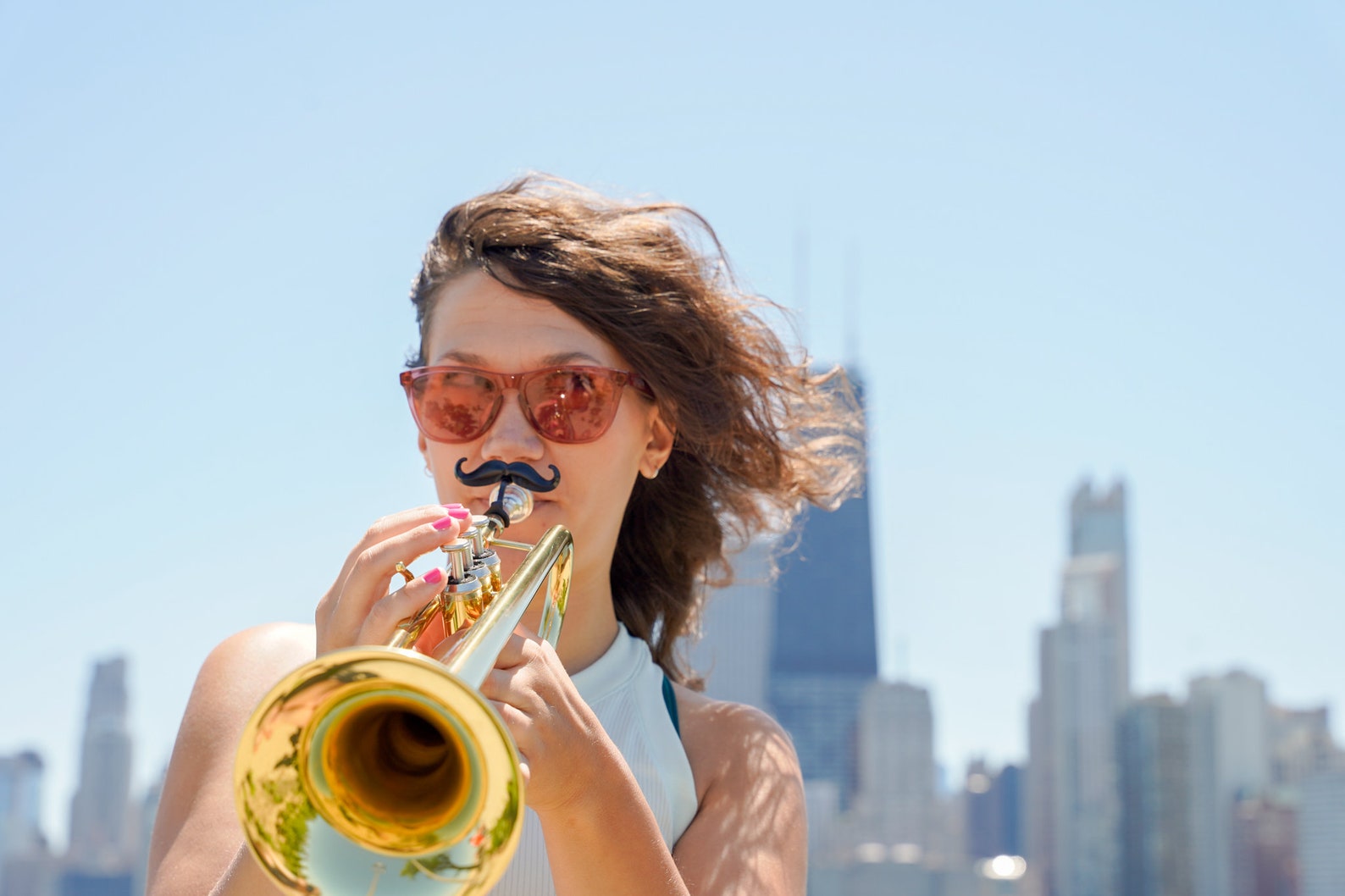 Clip-on Mustache for Brass Mouthpieces Gift for Trumpet, Trombone ...