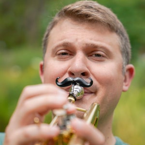 Clip-on Mustache for Brass Mouthpieces - Gift for Trumpet, Trombone ...