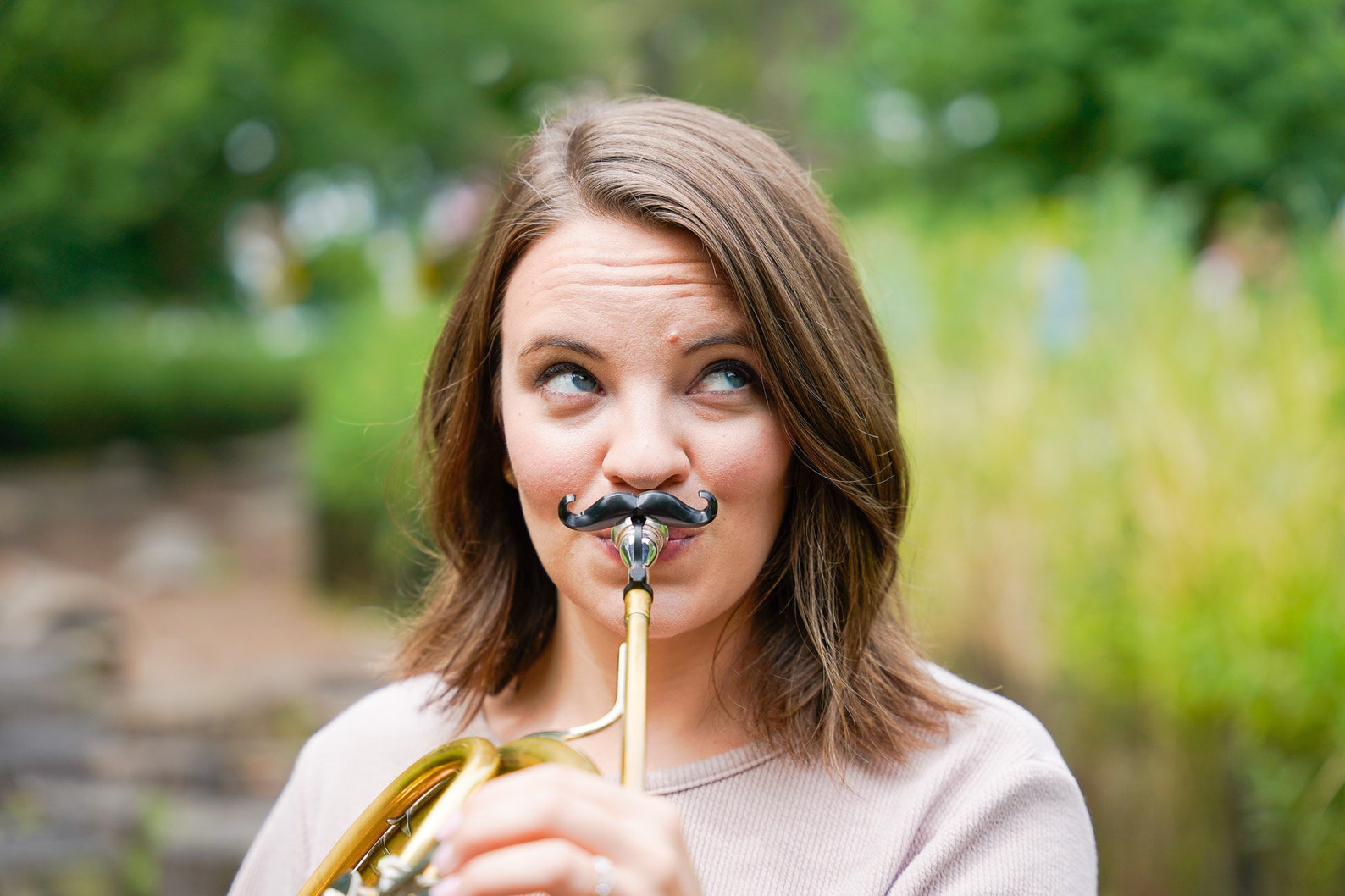 Clip-on Mustache for Brass Mouthpieces Gift for Trumpet, Trombone ...
