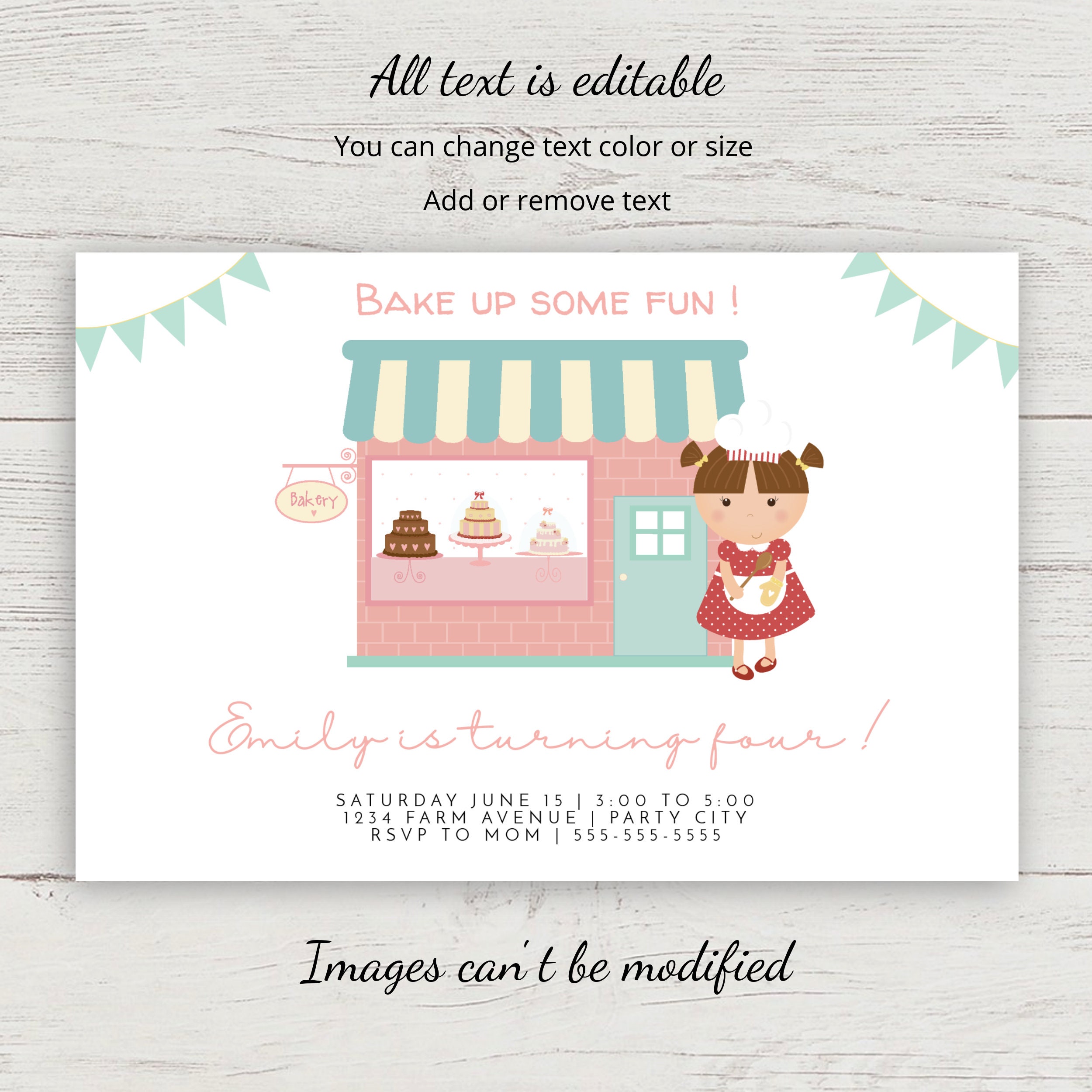 Cooking Party Invitation Baking Birthday INSTANT DOWNLOAD - Etsy