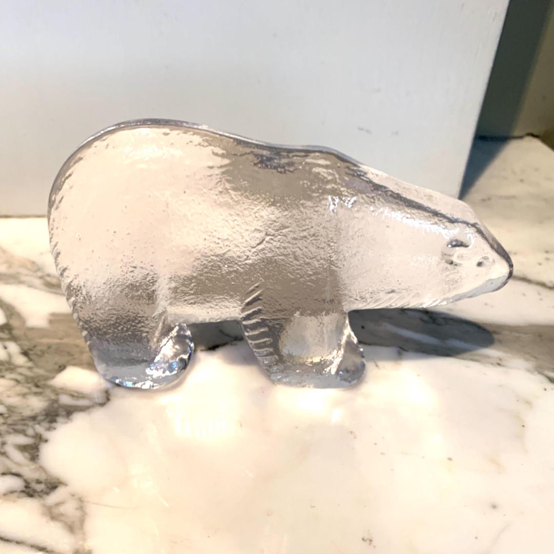 Lisa Larson, Animals in Freedom, 'djur I Frihet', Crystal Polar Bear ...