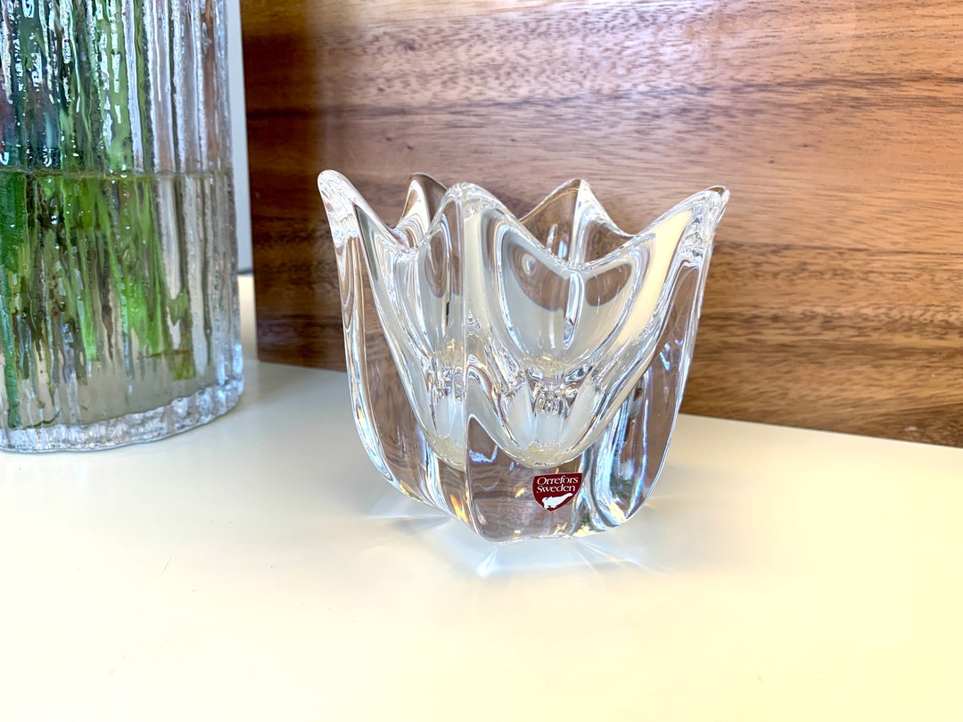 ORREFORS BELLE 4 1/2" Crystal Bowl, Signed Orrefors, Sweden, Original ...