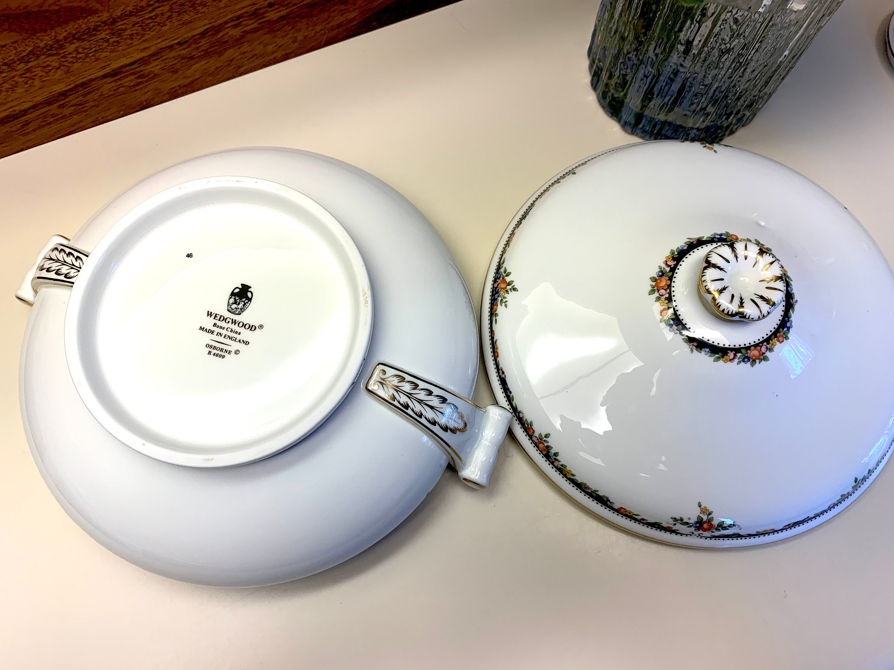 Wedgwood Bone China OSBORNE Pattern Round Covered Vegetable - Etsy