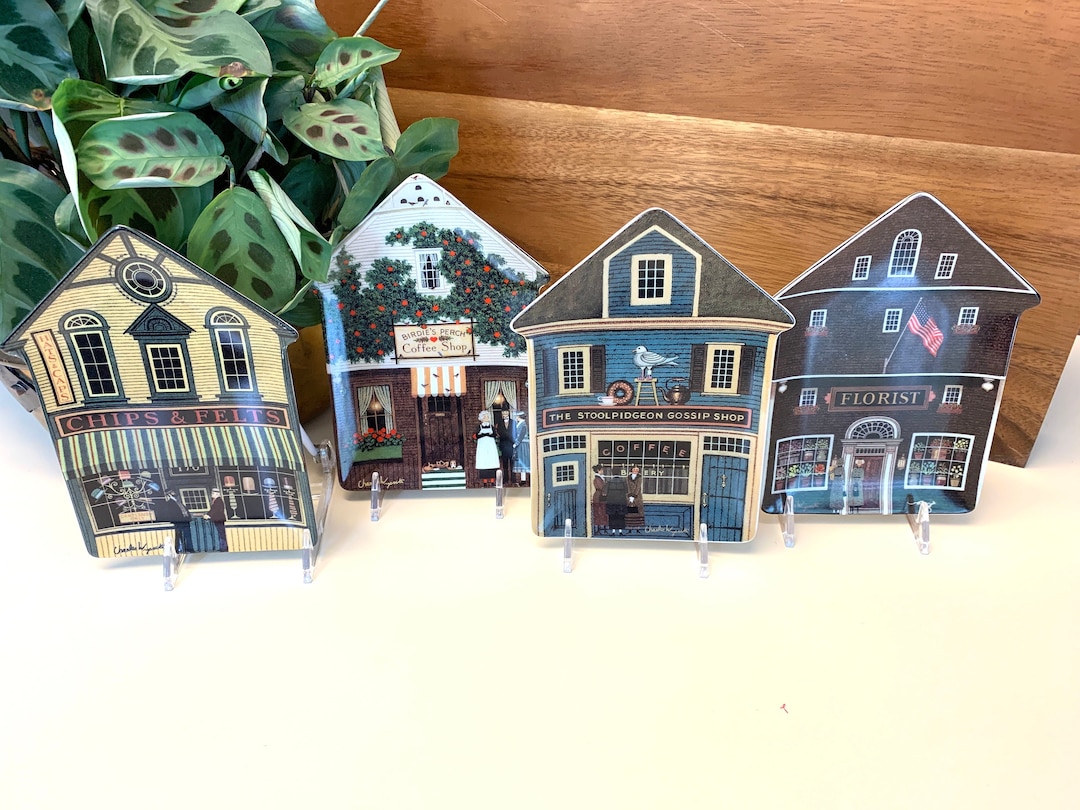 ONE Charles Wysocki Display Plates, Wysocki Folktown, Bradford Exchange ...