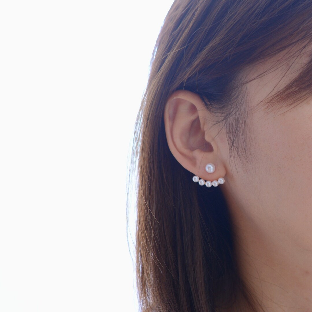 Pearl Ear Jacket and Pearl Ear Climber Perfect for Wedding - Etsy