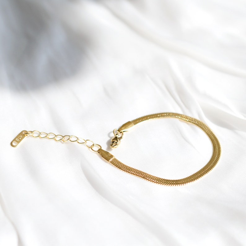 Snake Chain Bracelet Shiny Gold Snake Chains Wide Snake | Etsy