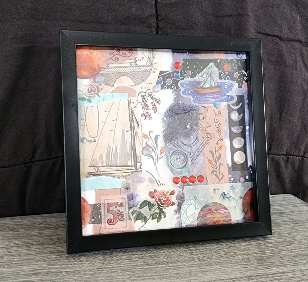 Handmade Collage | Nautical Collage | Gift for Nautical Lover ...