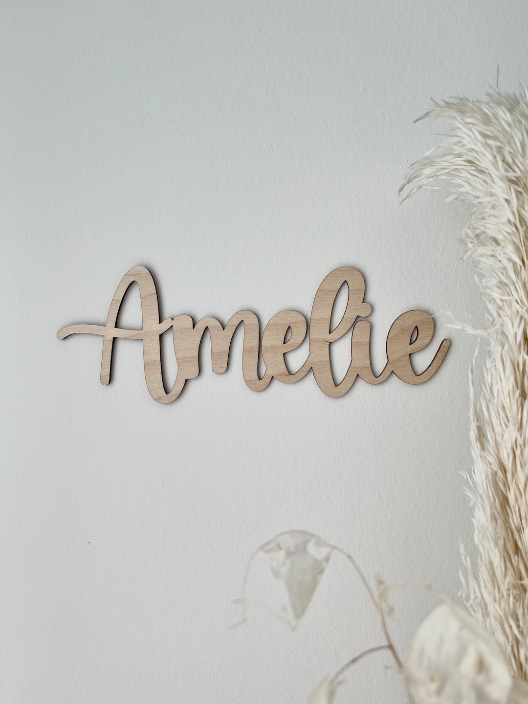 Holz Schriftzug Wand Personalisiert