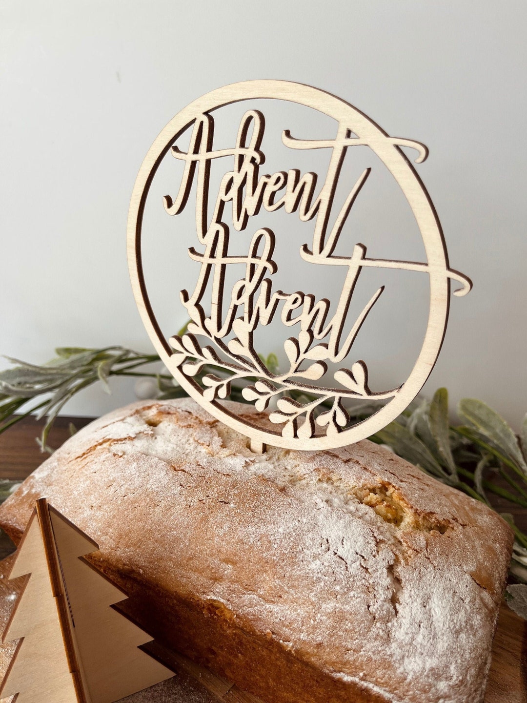 Advent Advent Happy Holidays Cake Topper, Wood Topper Cake Topper ...