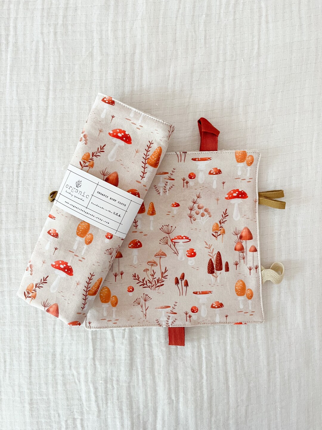 Organic Baby Gift Set|baby Shower Gift|burp Cloth Lovey Set|autumn ...