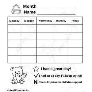 Behavior Chart, Preschool, Behavior Management, Elementary, Daily ...