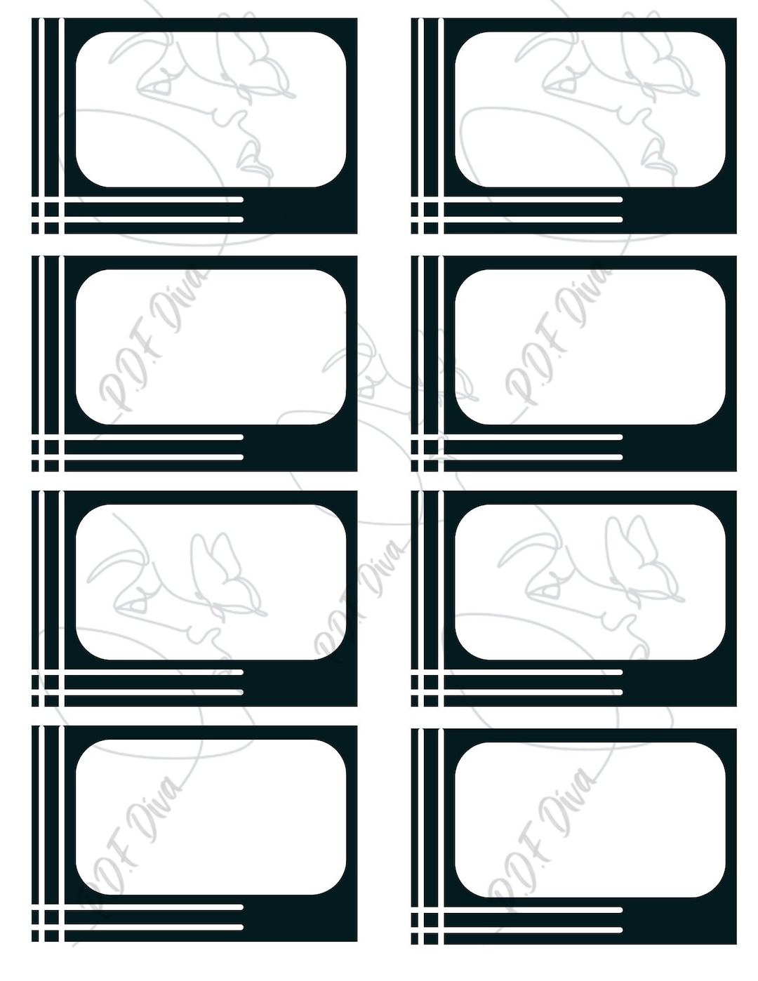 Black and White Minimalist Fillable Labels, Fillable, Pdf, Minimalist ...