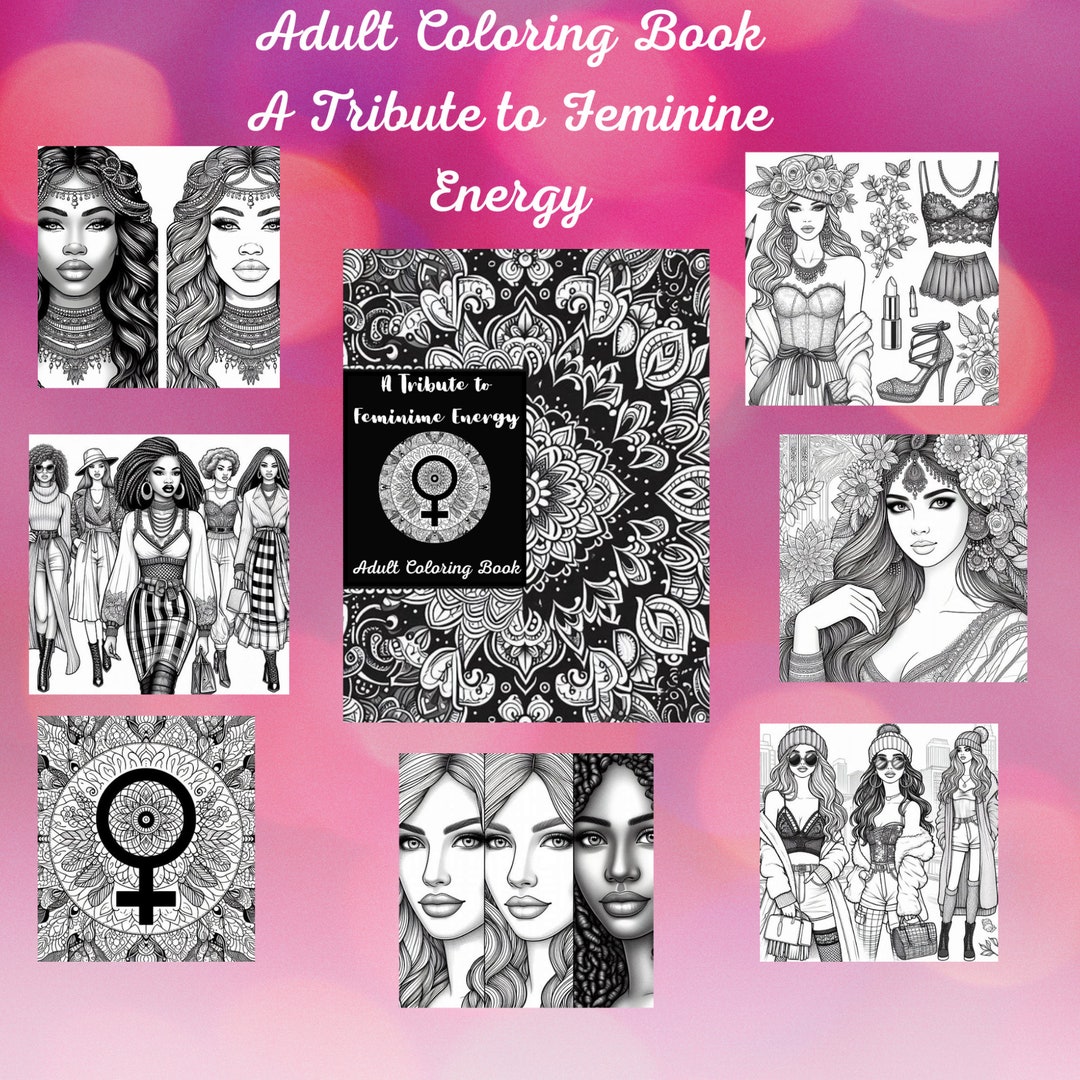 A Tribute to Feminine Energy Adult Coloring Book - Etsy