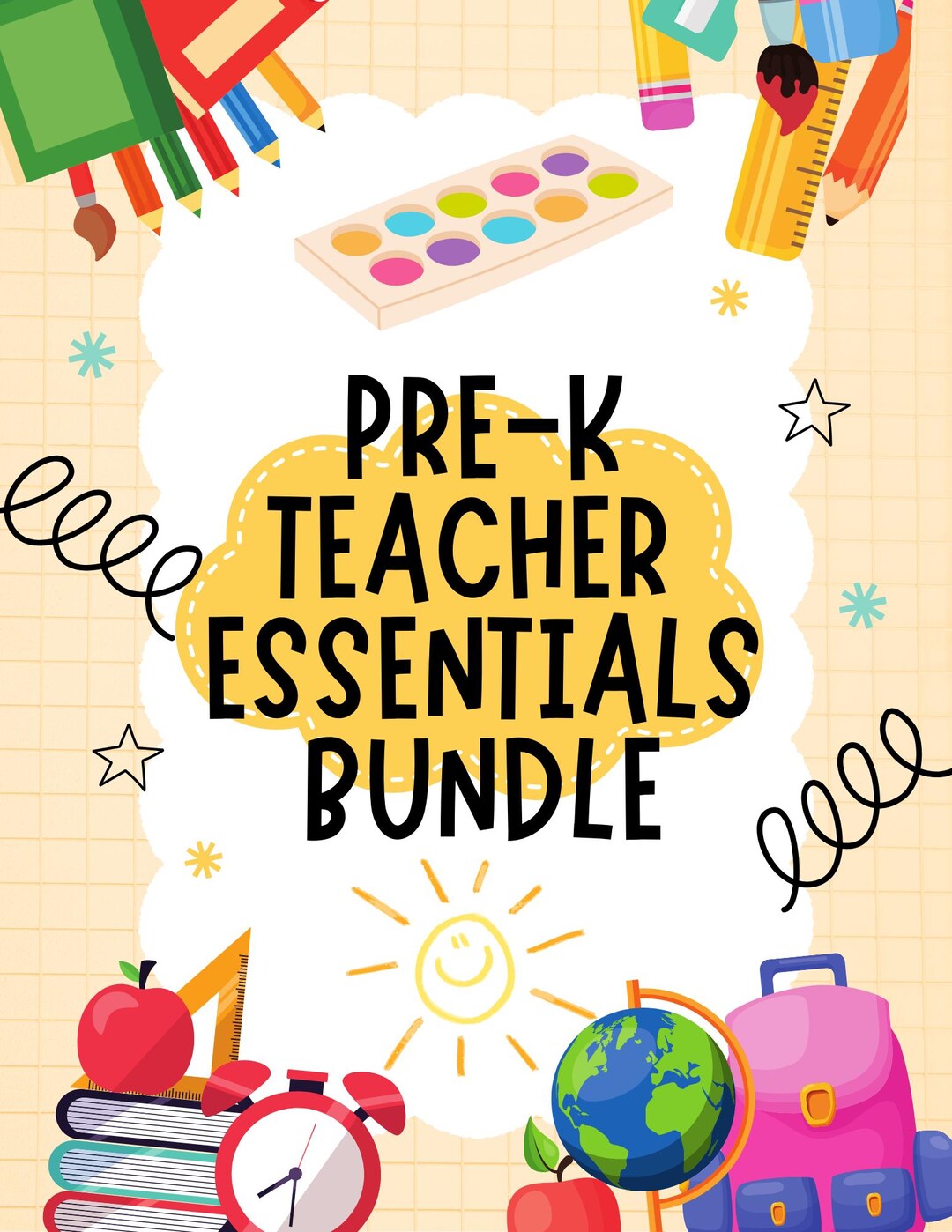 Pre-k Teacher Essentials Bundle – Back to School, Editable Assessment ...