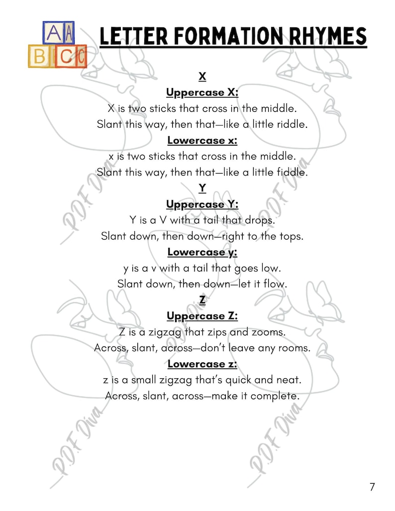 Letter Formation Rhymes, Alphabet, Preschool, Letters, Writing ...