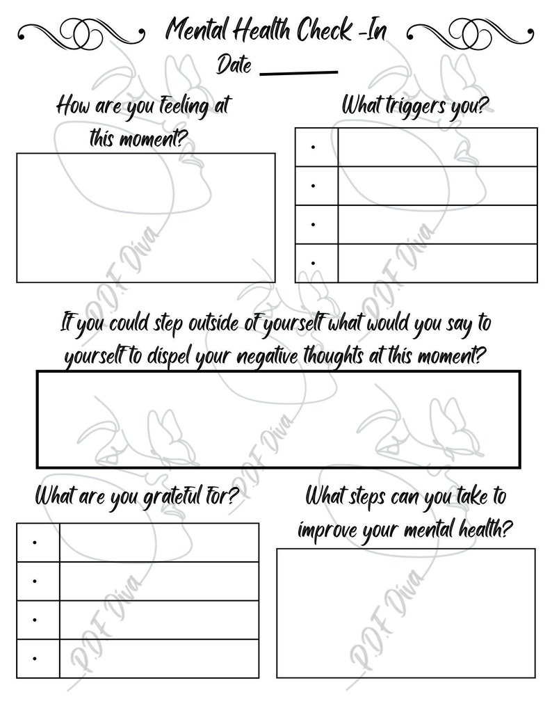 Mental Health Check-in - Etsy