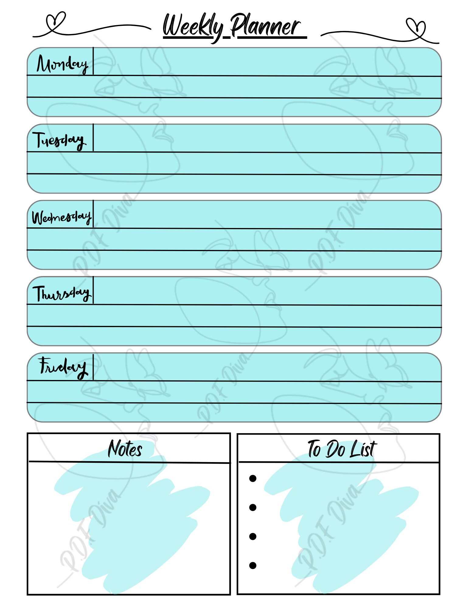 Weekly Planner Bundle (4 Fillable Planners) - Etsy