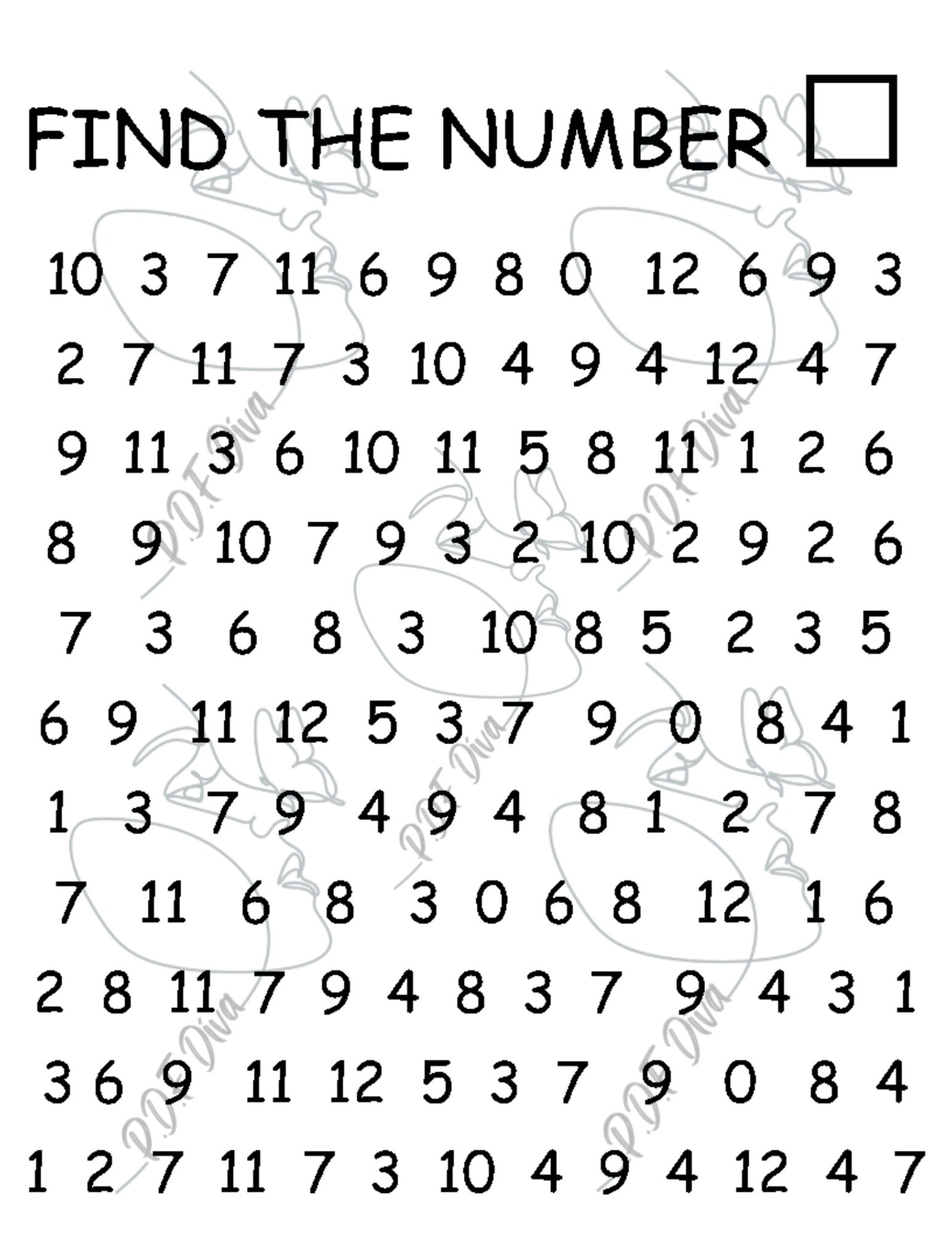 Letter and Number Search, Printable, Pdf, Prek, Preschool, Daycare ...