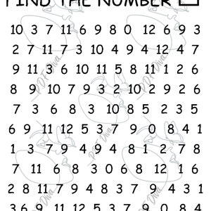 Letter and Number Search, Printable, Pdf, Prek, Preschool, Daycare ...