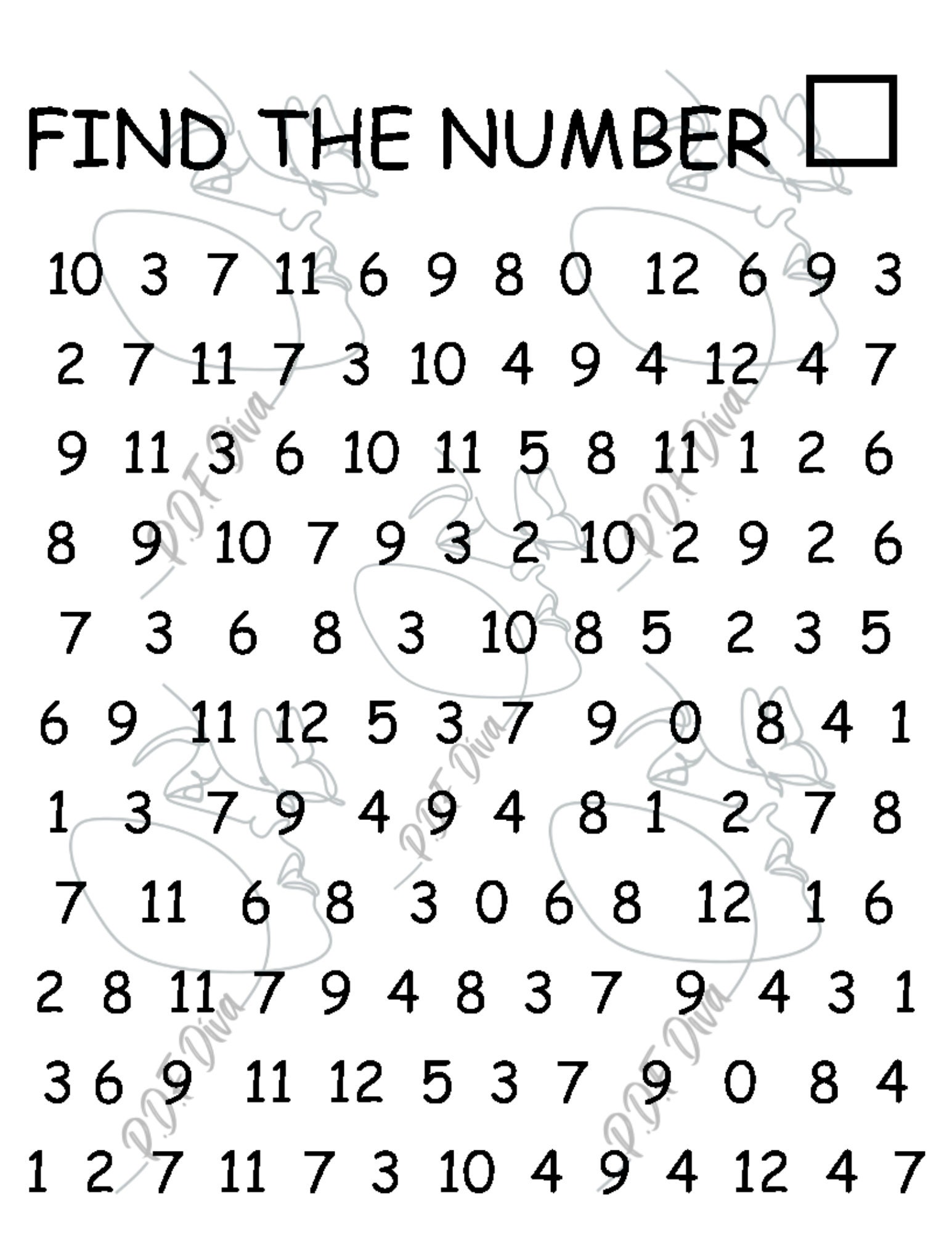 Letter and Number Search, Printable, Pdf, Prek, Preschool, Daycare ...