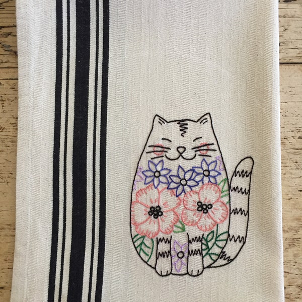 Kitty Hand Embroidery - Etsy