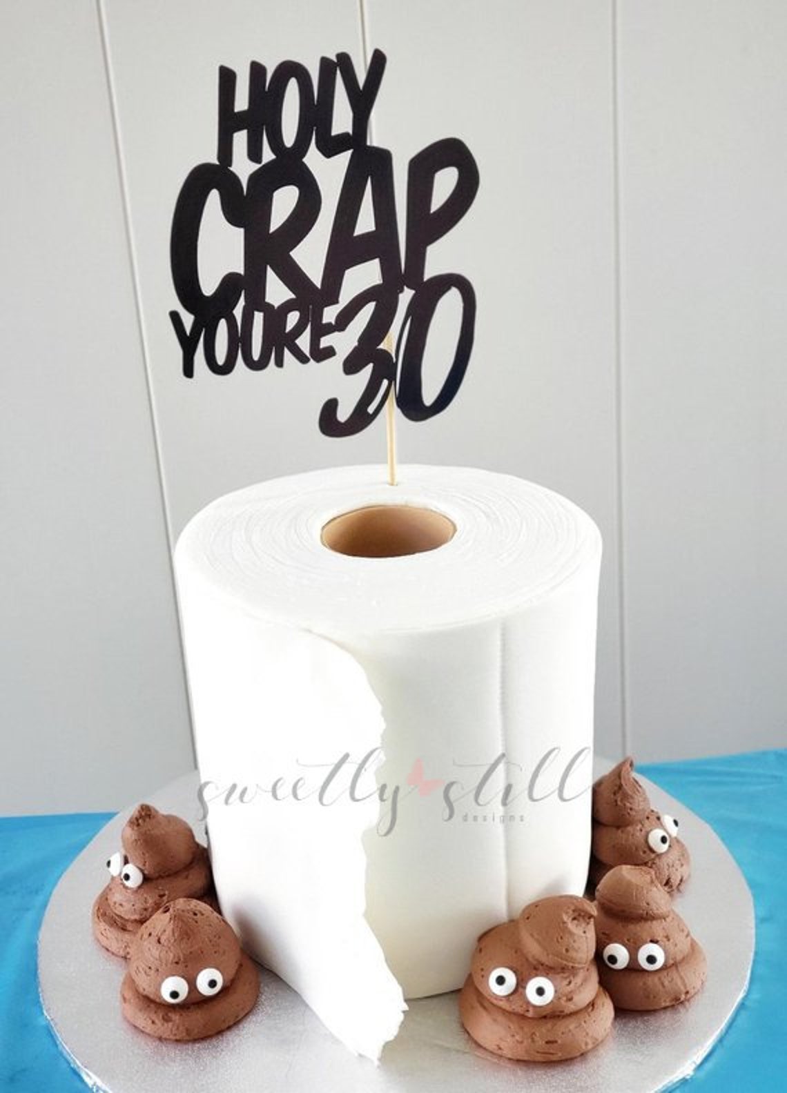 Personalized "holy Crap You're..." Birthday Cake Topper - Etsy