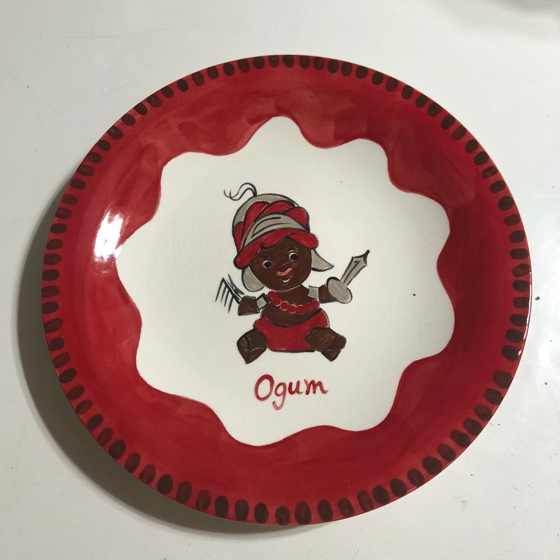 Ogum Child Plate/oggun Kid Salad Plate/orixá/orisha//umbanda/yoruba/ifa ...