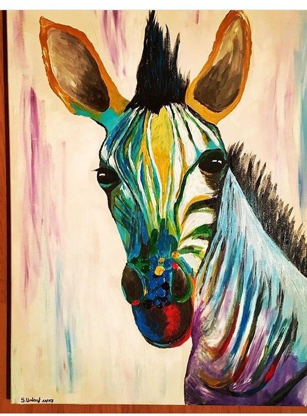 Colorful Zebra - Etsy
