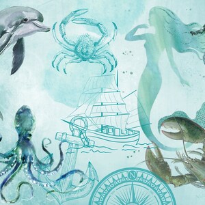 Printable Nautical Ships and Sea Life Journaling Kit With Free Ephemera ...