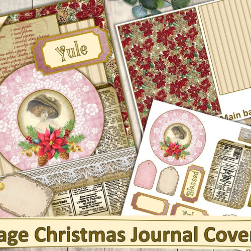 Printable Blue Christmas Journal Kit JPEG Format. - Etsy
