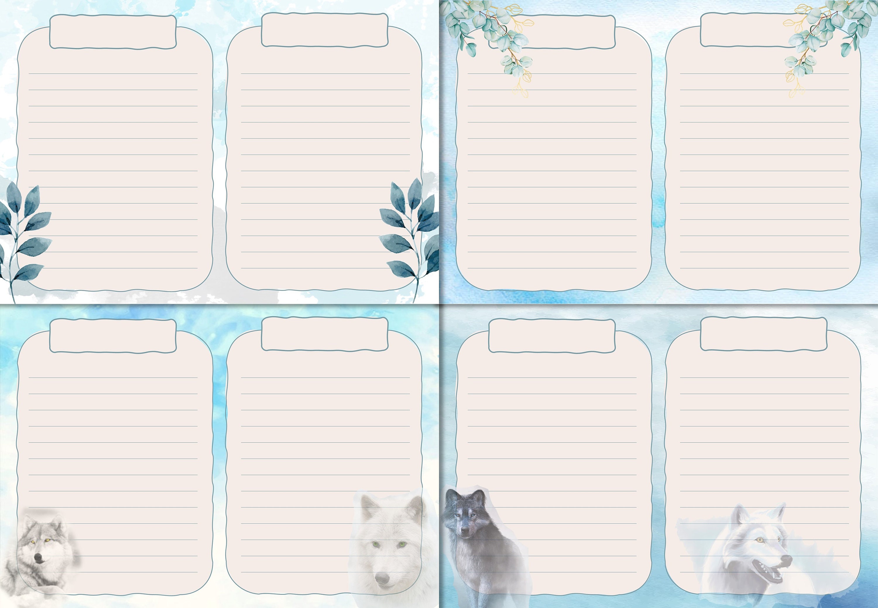 Printable Spirit Wolf Journal Kit. 27 Pages. Lots of Ephemera - Etsy