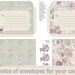 Printable Shabby Chic Card Making Kit, Five Cards Decoupage, Pockets ...