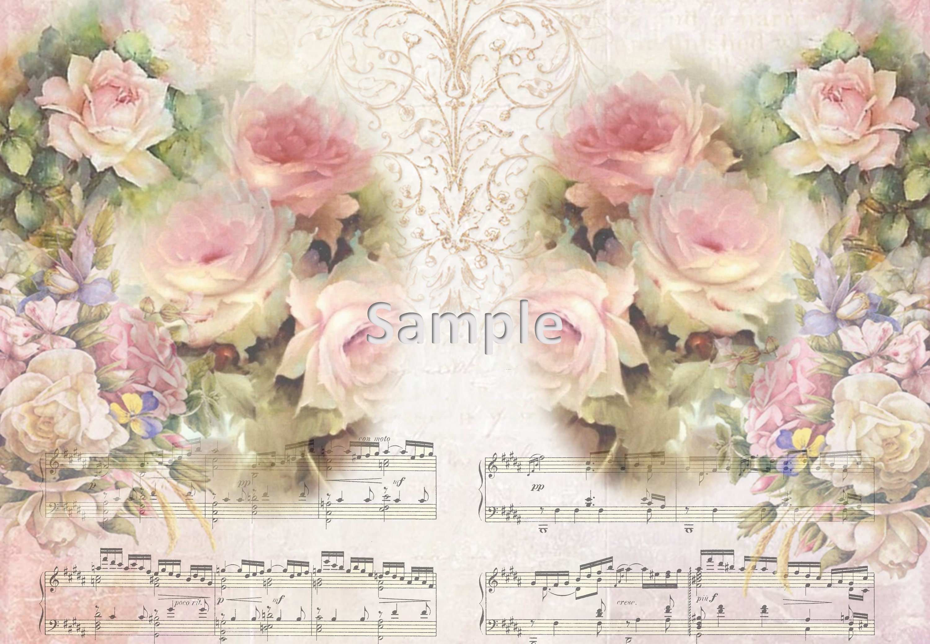 Shabby Chic Backgrounds. 5 A4 Size Papers. Digital Paper | Etsy