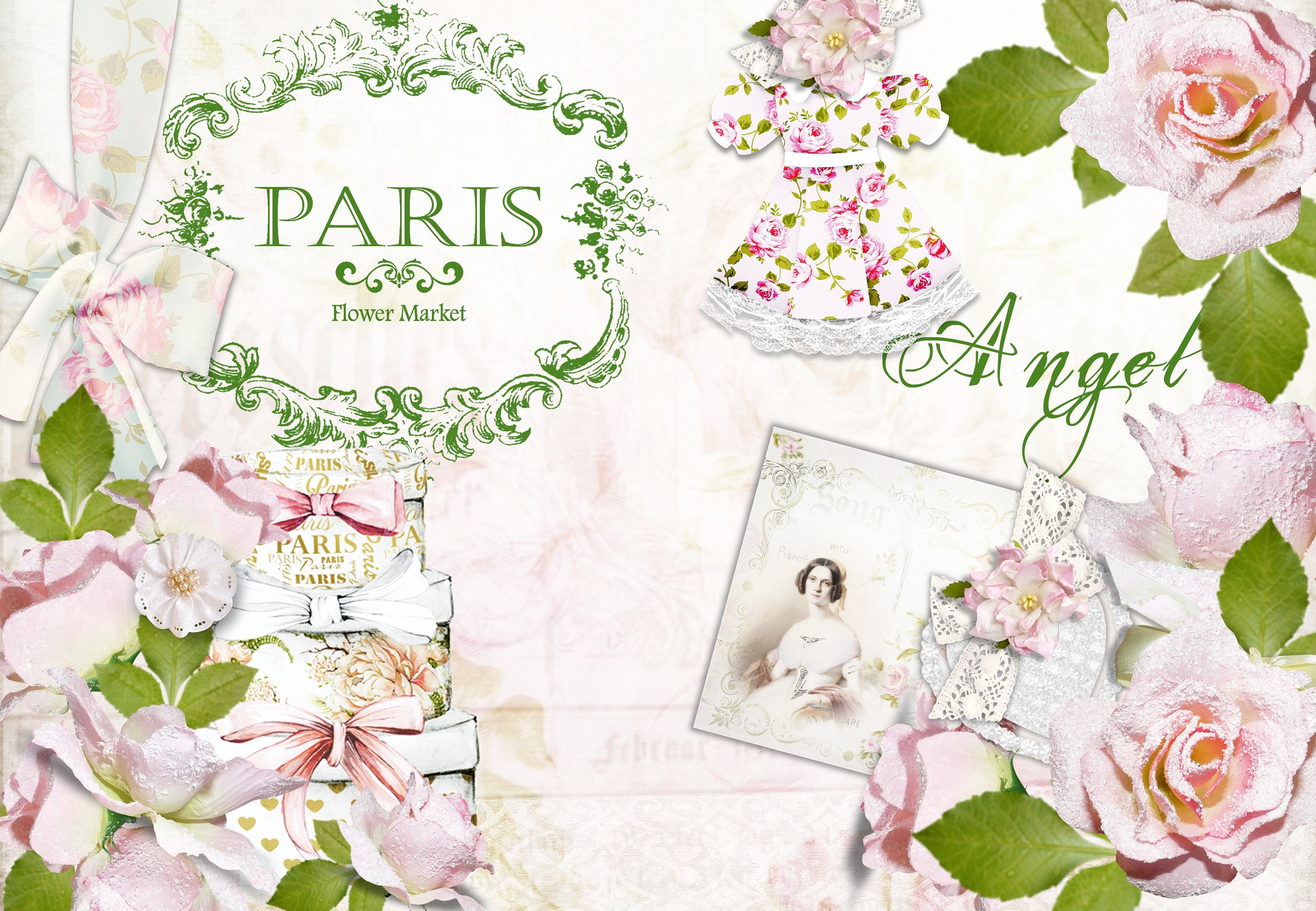 Printable Shabby Chic Journal Kit. With Free Ephemera. JPEG - Etsy UK