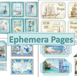 Printable Nautical Ships and Sea Life Journaling Kit With Free Ephemera ...