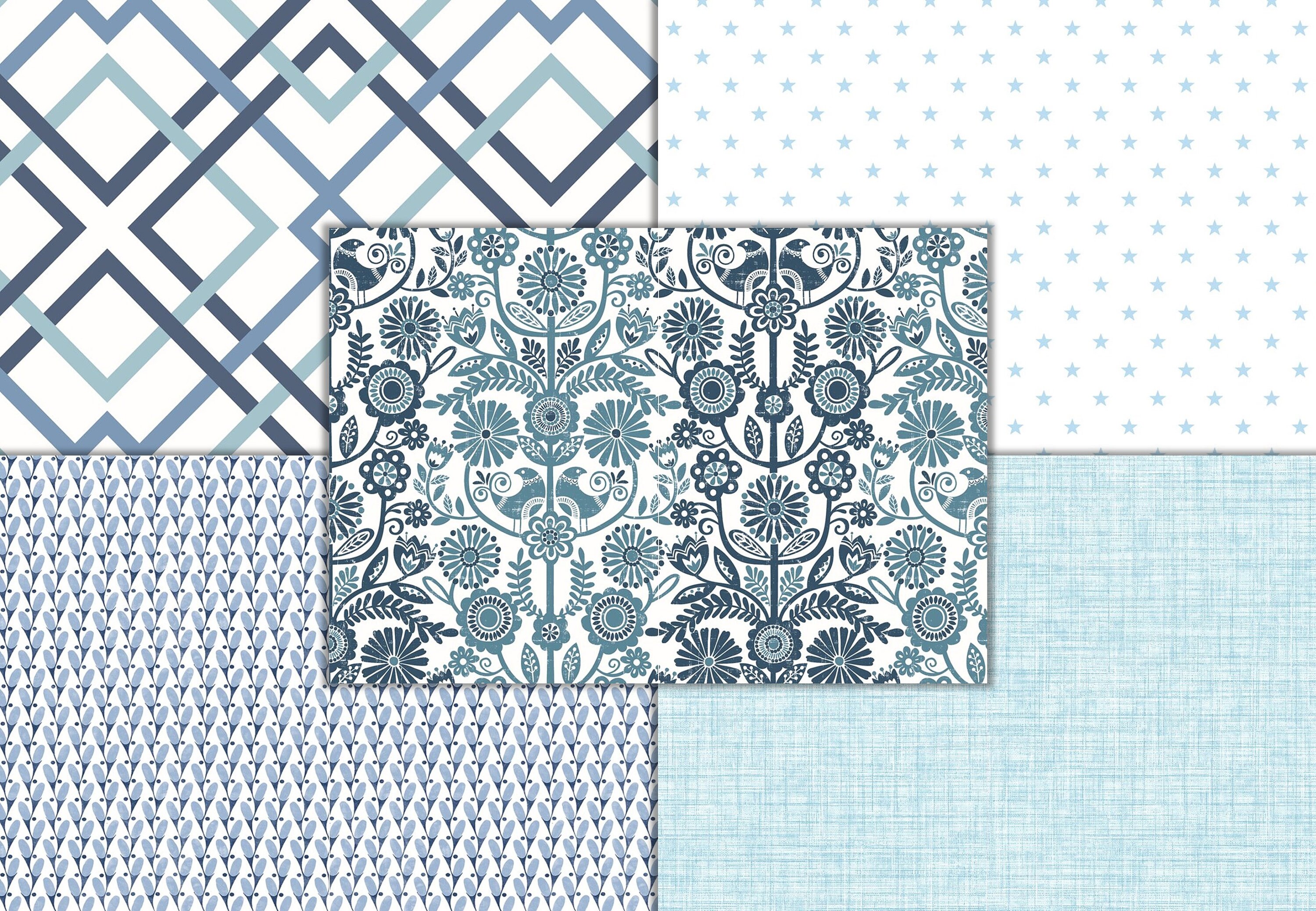 30 Printable Retro Blue and Pink Backgrounds Digital Paper A4 - Etsy