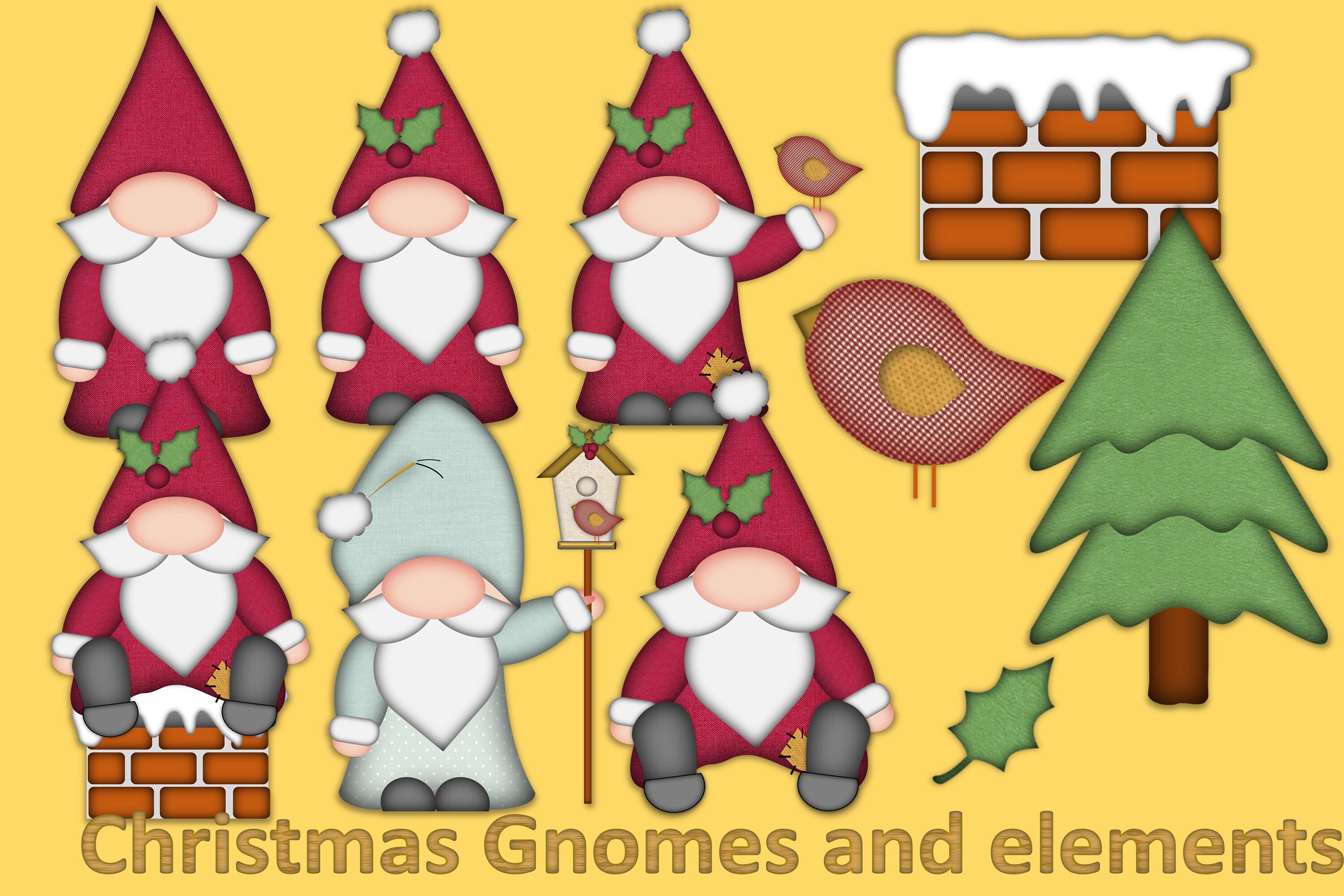 Christmas Clipart Bundle 75 Elements for Commercial Use | Etsy