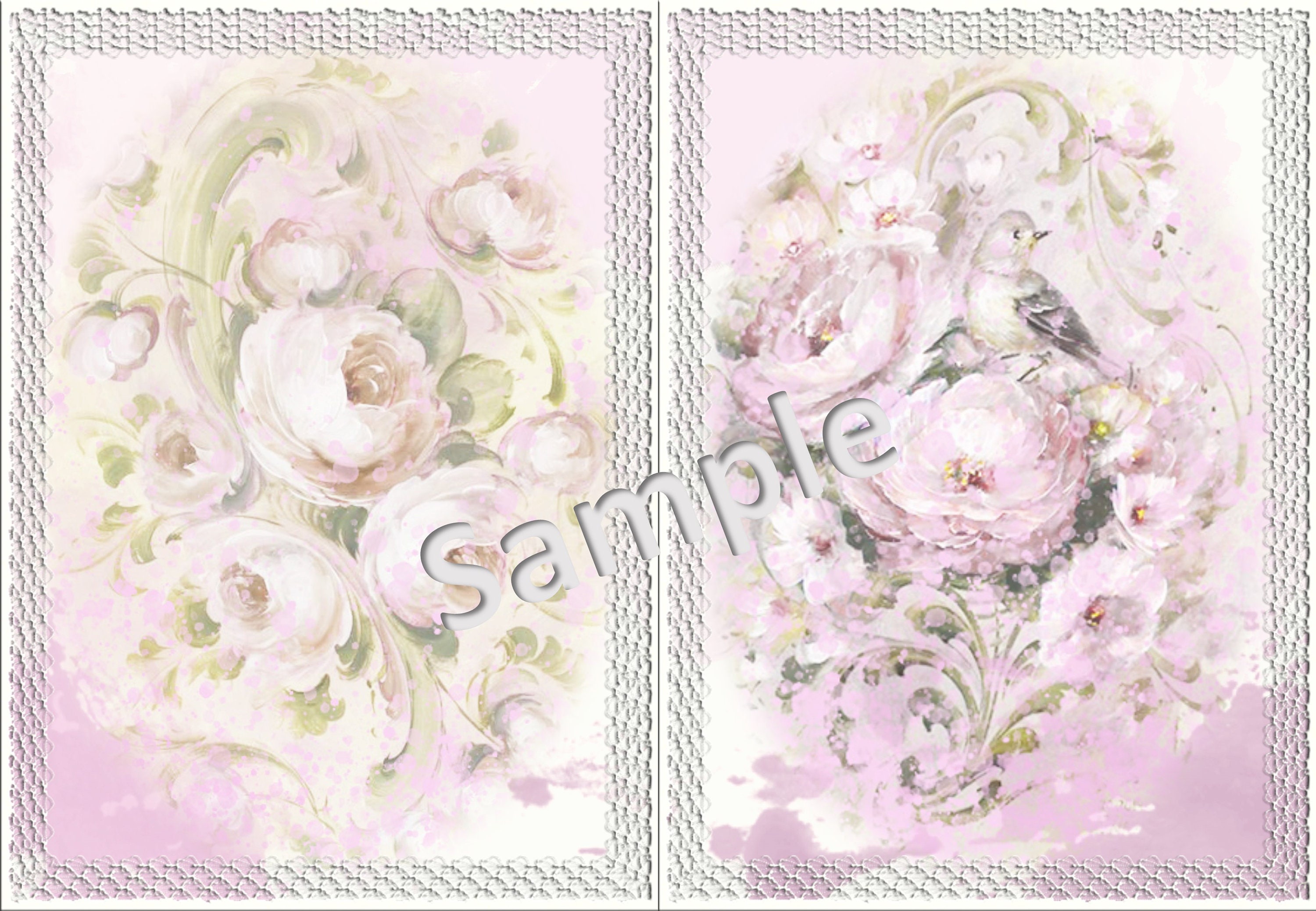 Printable Shabby Chic Journal Kit. Blushes and Blooms. Free - Etsy Canada
