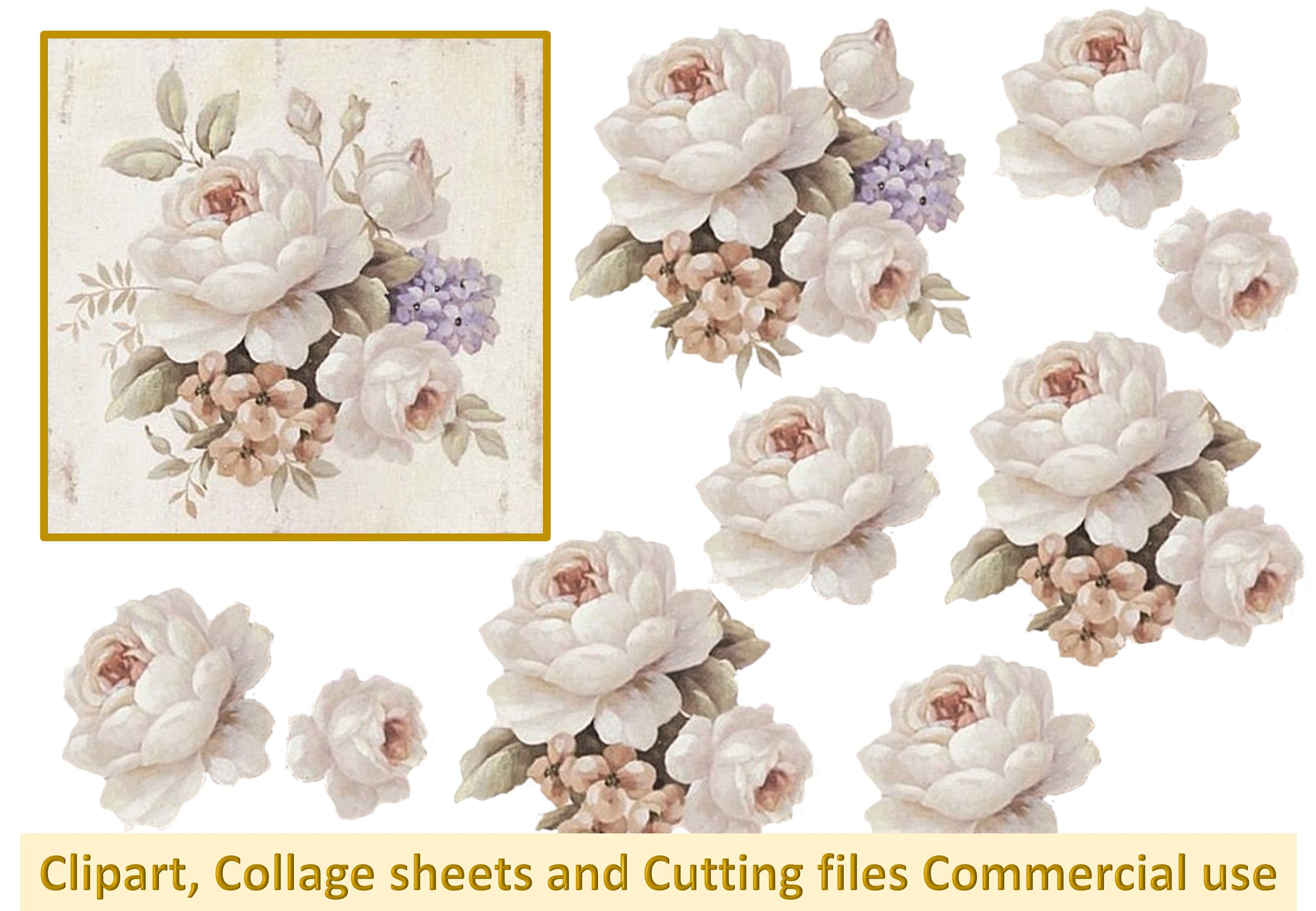 Printable Collage Sheet in A4 With All PNG Files and SVG for | Etsy